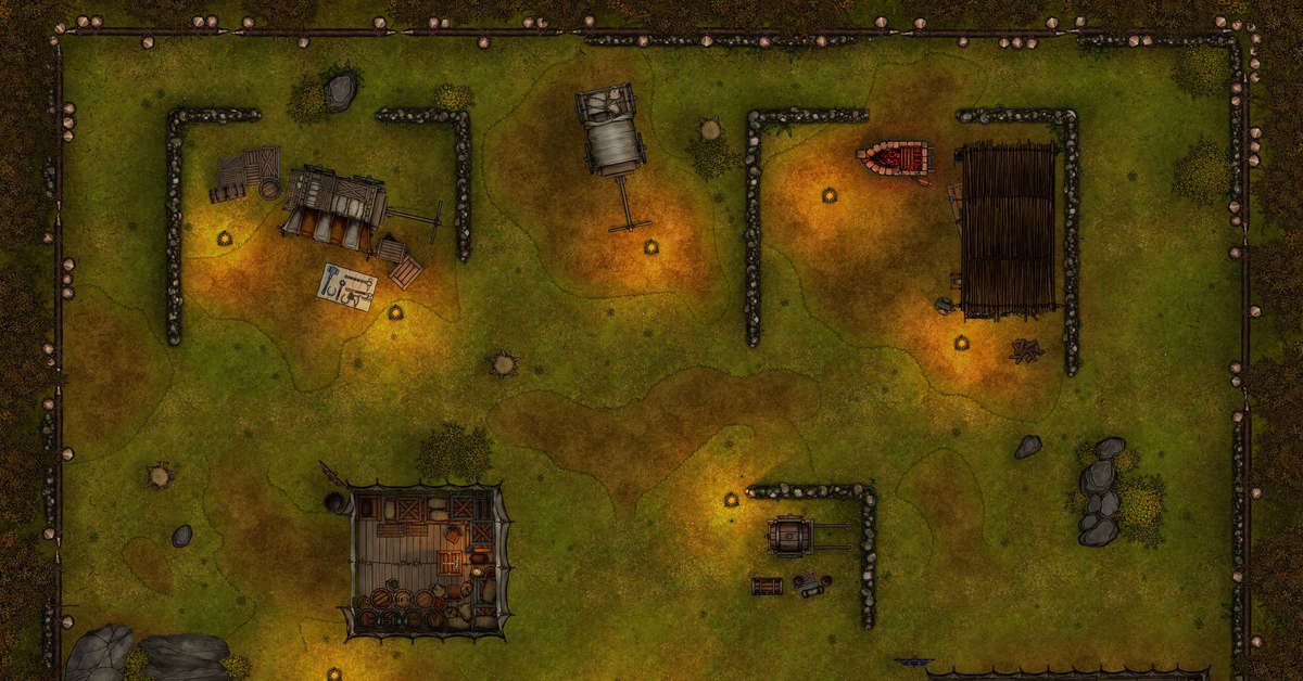 Карта для Dungeons and Dragons - Rogue Encampment (Diablo II) [45x60 ...