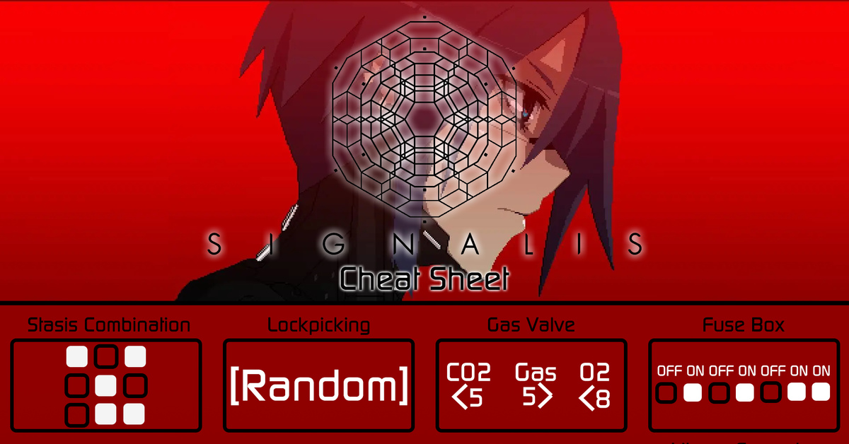 Signalis Cheat Sheet | Пикабу