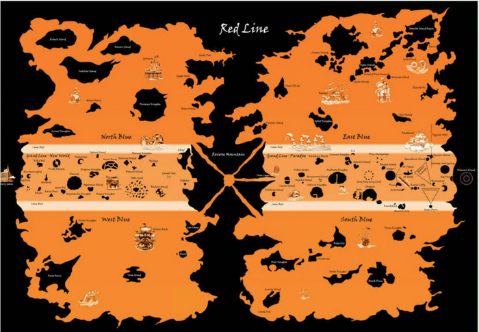 One Piece (Ван Пис, Большой Куш) - карты мира из аниме и сериала - 21. ...