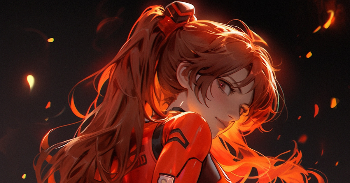 Asuka Langely, back view | Пикабу