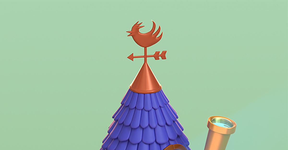 Wizard's Tower - Stardew Valley (3d model, Blender) | Пикабу