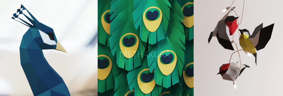 Опять немного бесплатных развёрток для фигурок из бумаги от Methakura ...