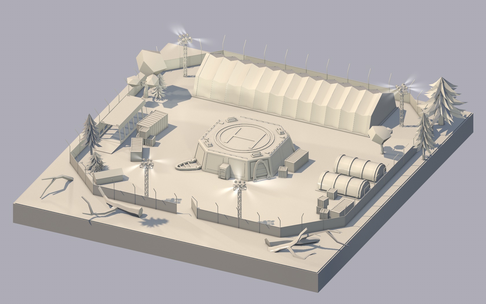 Low poly база Янтарь по мотиву dayZ RP, на критику | Пикабу