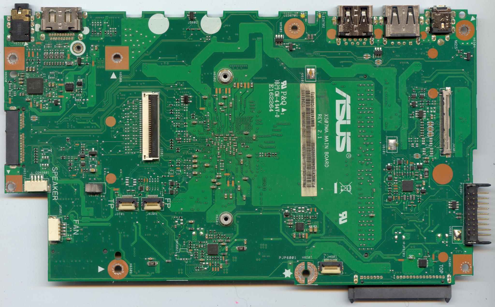 Материнская плата (скан в высоком разрешении) Asus X507MA Rev.2.1 - 20. ...