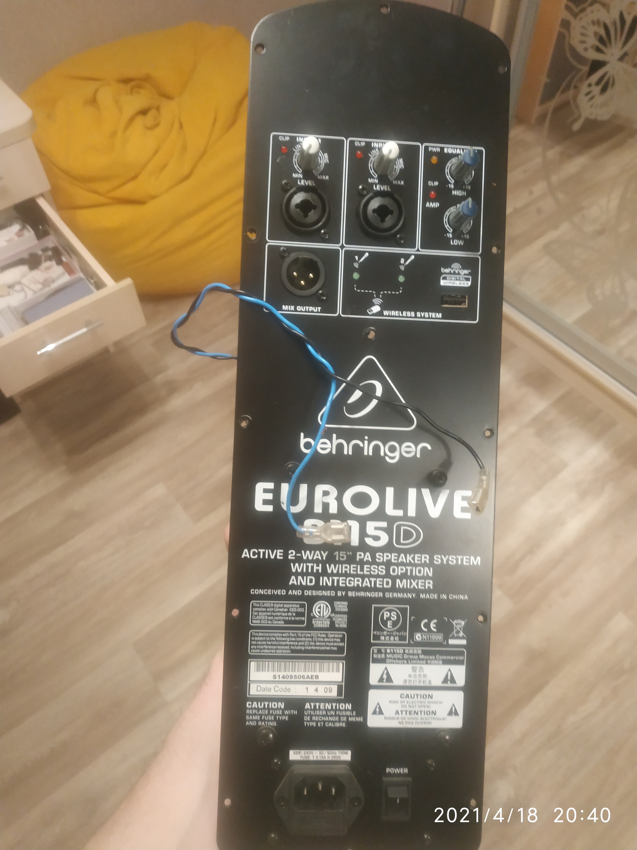 Behringer Eurolive B115D ремонт - 23.04.21 08:28 | Пикабу