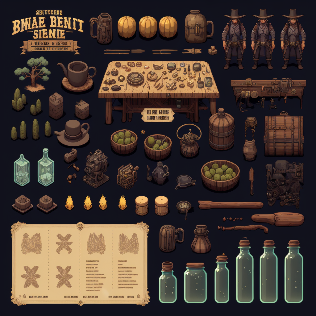 Midjourney. Ассеты в стиле Red Dead Redemption 2 | Пикабу