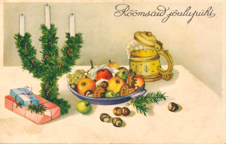 Рождественские открытки Российской империи, начало XX века | Пикабу