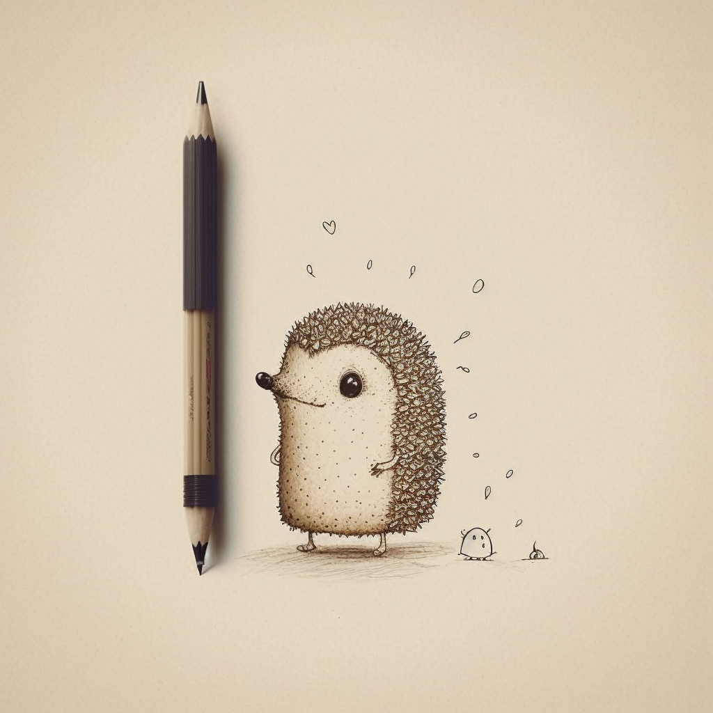 Маленький ёжик и карандаш | Пикабу