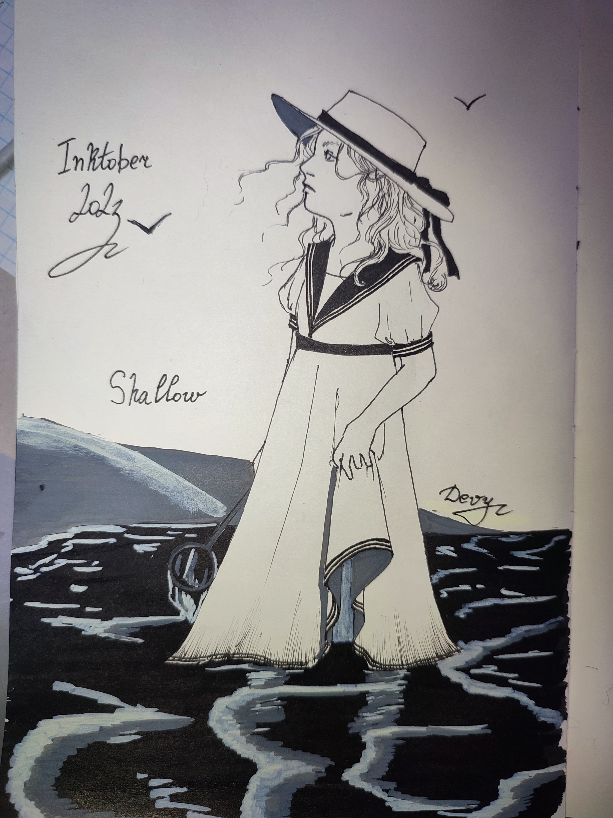 Inktober 2023 24 - Shallow | Пикабу