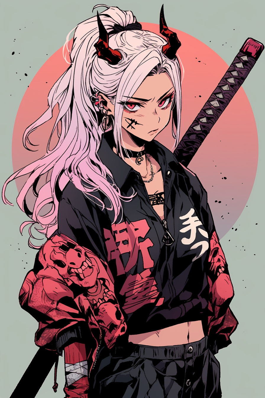 Oni Gyaru Samurai девушка, Niji | Пикабу