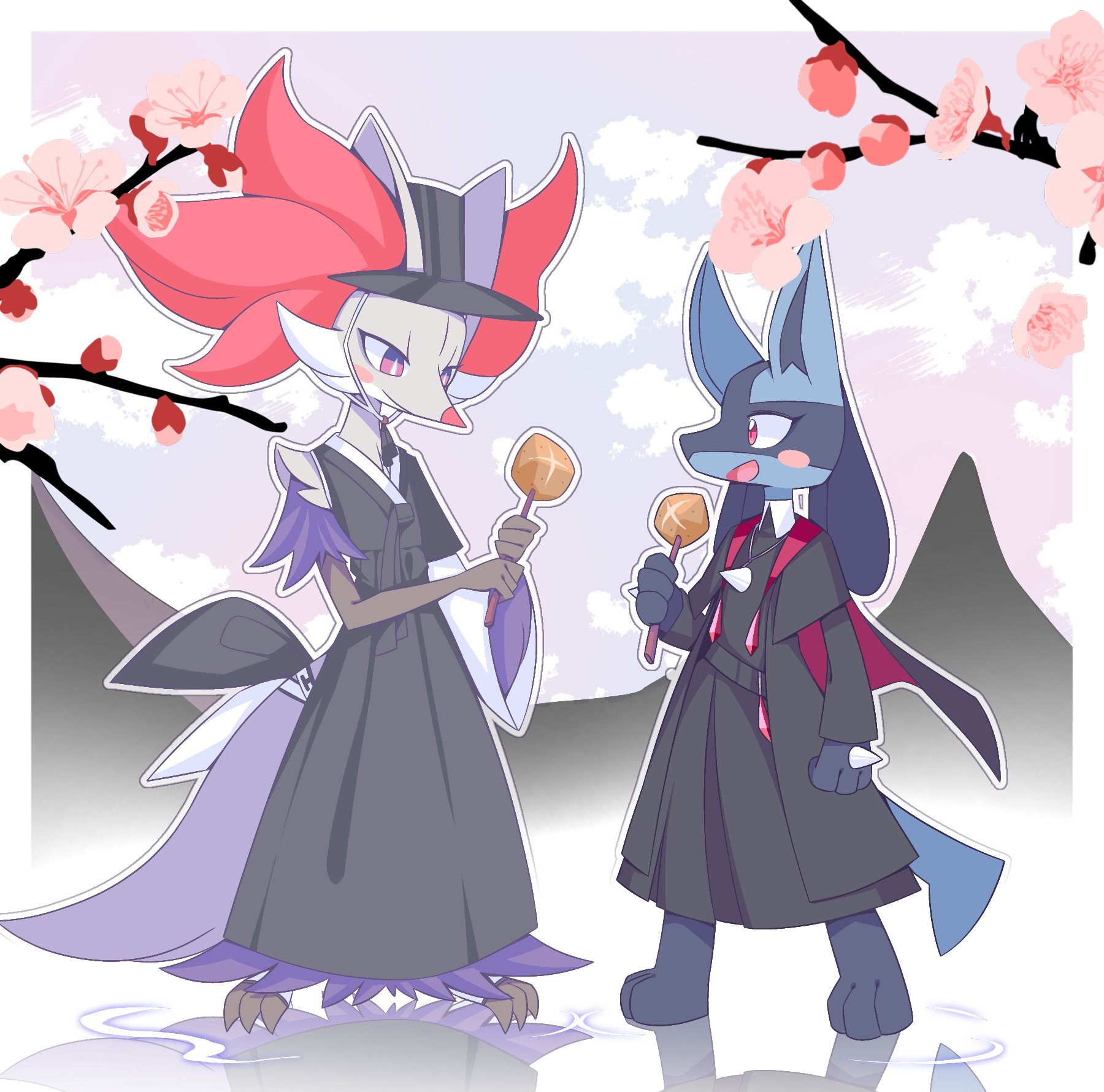 Лукарио и Дельфокс: Тысяча лет любви [1000 лет любви] Автор @Rullu_1507 ...